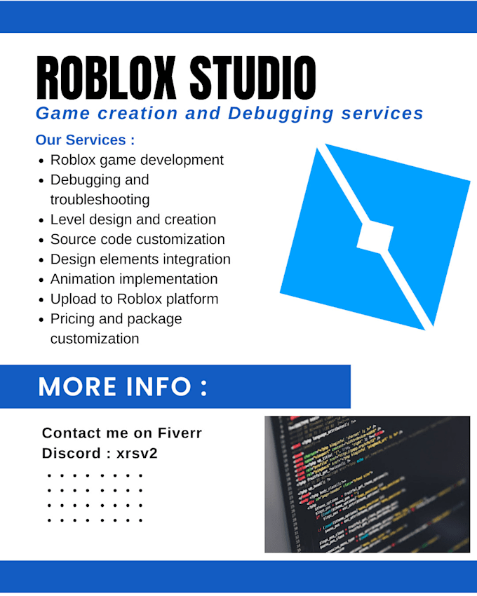 Debug your roblox code or program you anything by Fares_moosa | Fiverr Debug your roblox code or program you anything by Fares_moosa | Fiverr