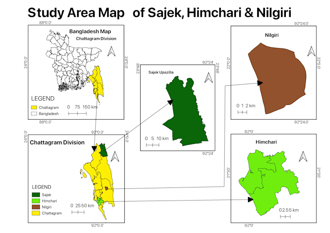 Provide study area map density map lulc map using gee and qgis by ...