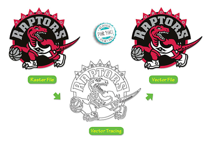 Vector trace your raster graphic or any design by Coconatz | Fiverr