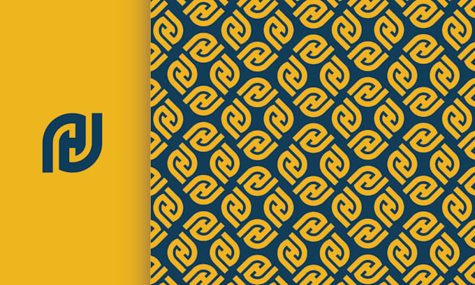 Create a seamless monogram logo pattern design by Irammaqsood218 | Fiverr