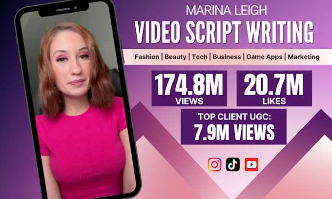 Write your ugc video ad or organic script for tiktok and instagram ...