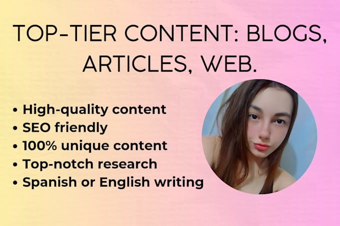 Write hq spanish seo content for you by Canzanicreative | Fiverr