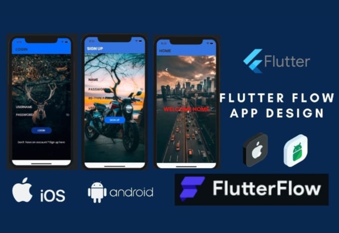 Develop flutterflow app flutter app flutter app design mobile app ... Develop flutterflow app flutter app flutter app design mobile app ...