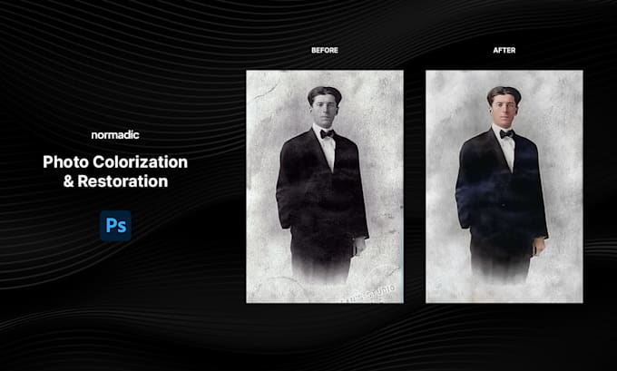 Colorize and restore your photo with photoshop by Normadicteam | Fiverr