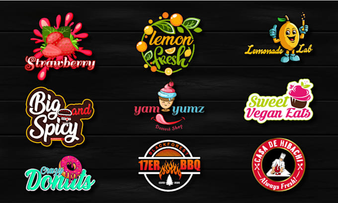 Design candy, sweets, chocolate, bakery, delights, food logo by Unique ...