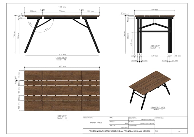 Create furniture design and technical drawing by Lotusjustic | Fiverr