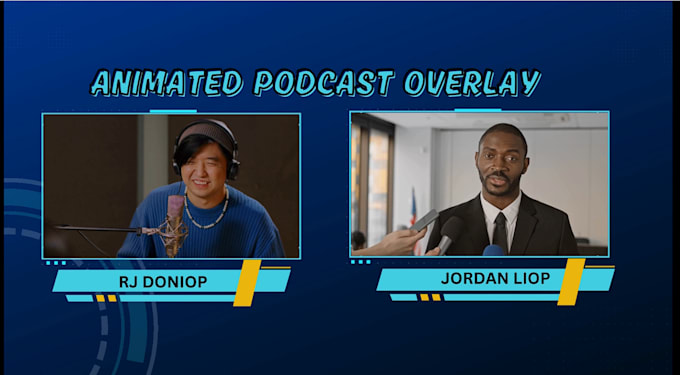 Create animated podcast overlays for any platform by Maxviru | Fiverr