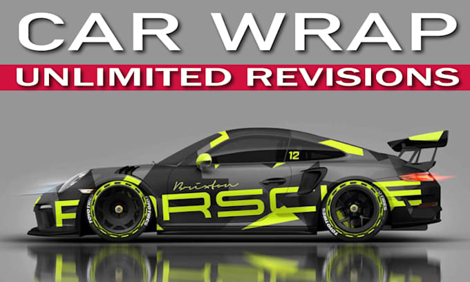 Design creative racing car wraps, car wrap, race car wrap, itasha wrap ...