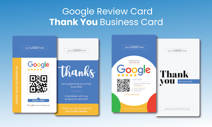 Design google review card with custom thank you message by Designer ...