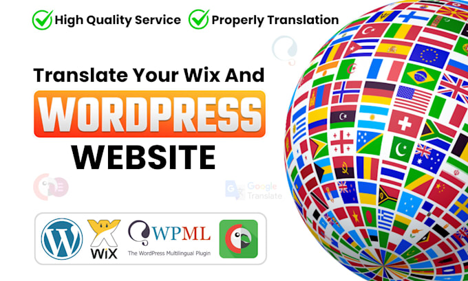 Wix, wordpress website translation into multilingual using polylang wpml by Wixmaster7 | Fiverr
