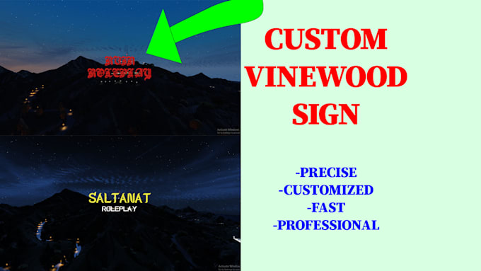 Make custom vinewood sign or logo for fivem by Kalairs | Fiverr