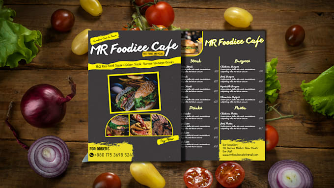 Do modern food menu book for your restaurant by Pgd_prodip | Fiverr