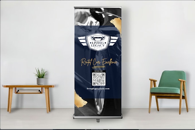 Make a dynamic retractable signage design by Shontelstanford | Fiverr