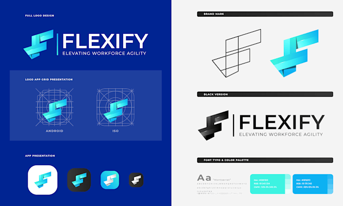 Design modern gradient tech logo for ai, startup, software, saas, app ...