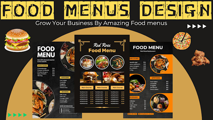 Design food menus for you by Bisharat640 | Fiverr