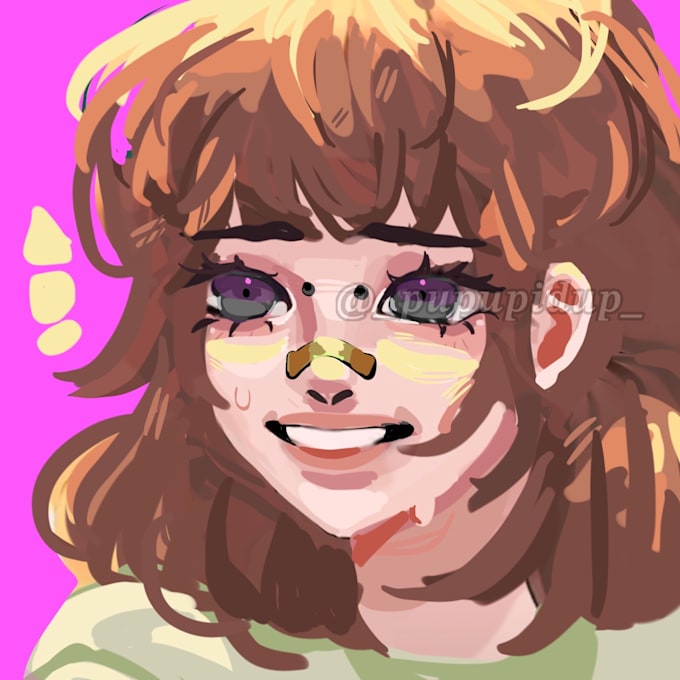 Draw funky profile pictures for social media by Pupupidup | Fiverr