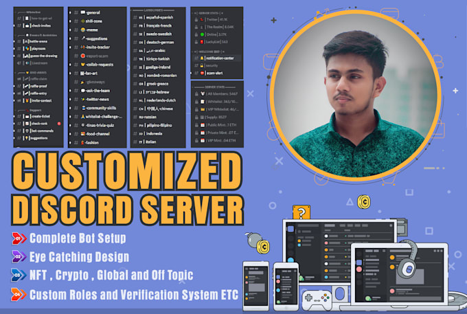 Customize discord server setup with bots, logo, and emotes by ...