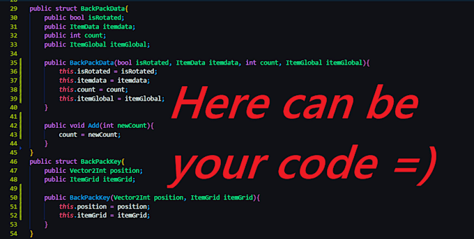 Code any c sharp scripts for your project by Dudu_hand | Fiverr