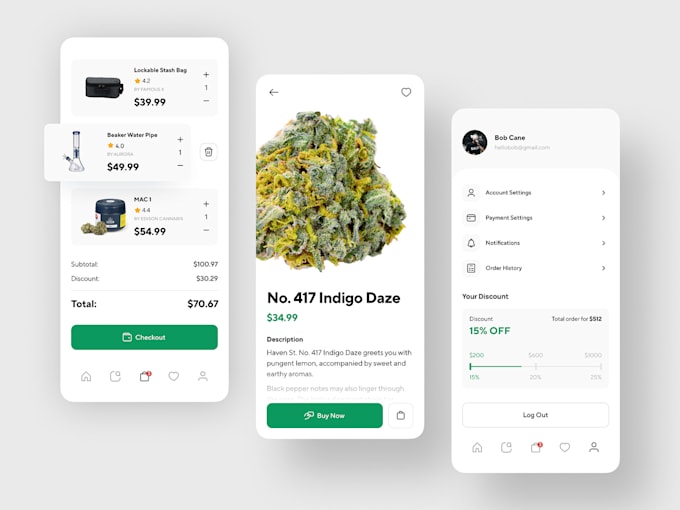 Build marijuana app weed cannabis delivery app and cannabis website by ...