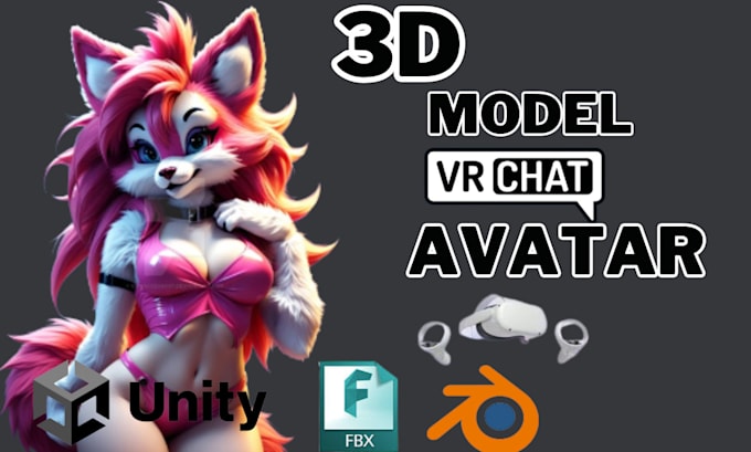 Model and rig furry nsfw avatar vrchat avatar vrc avatar vrchat for pc and quest by Charlesexpt ...