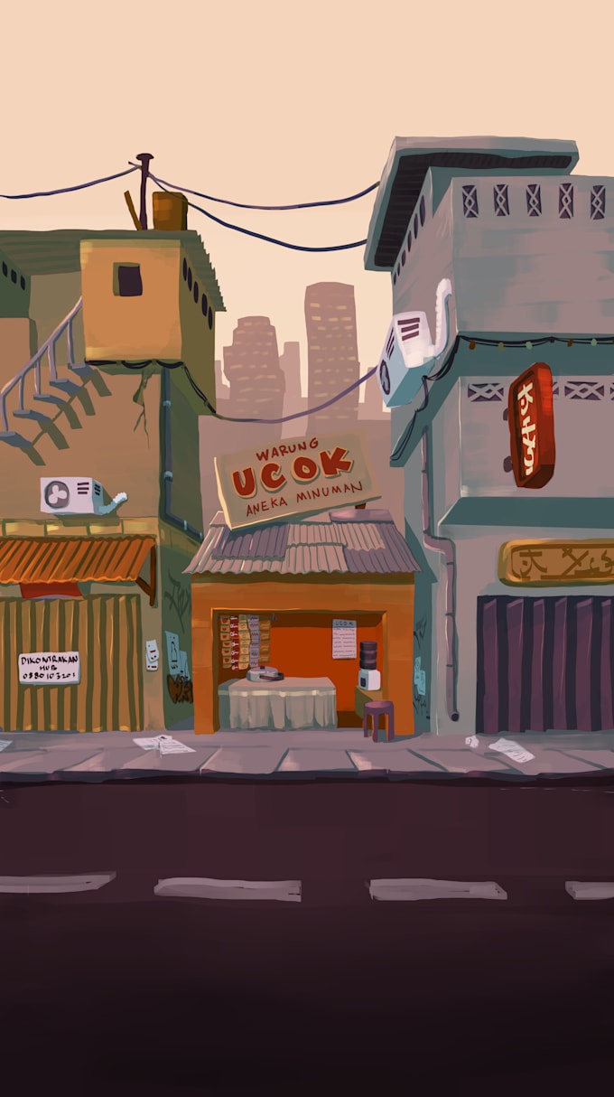 Make environment background illustration for animation by Ibnunafis ...