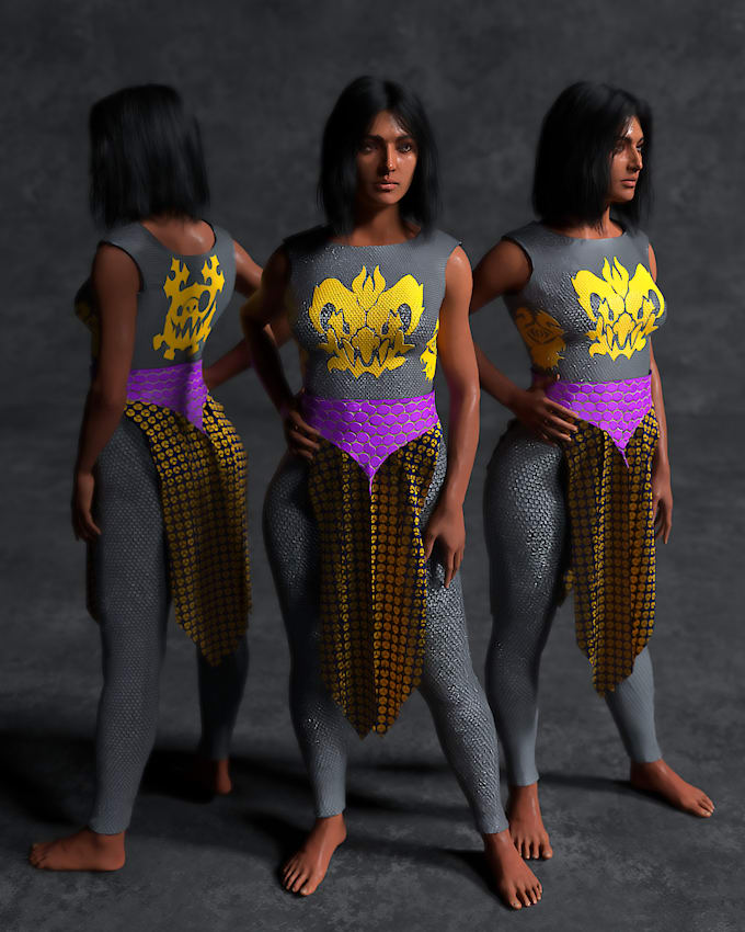 Create fully modelled, rigged and textured 3d characters by Richiekirui | Fiverr