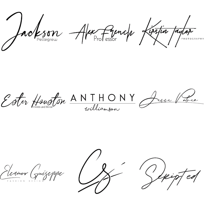Design scripted, handwritten or signature logo by Davionbrown856 | Fiverr