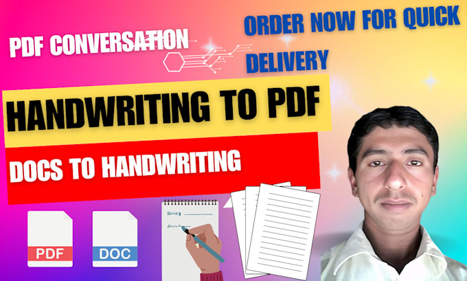 Pdf to handwriting, pdf conversation,docs by Farhan793 | Fiverr