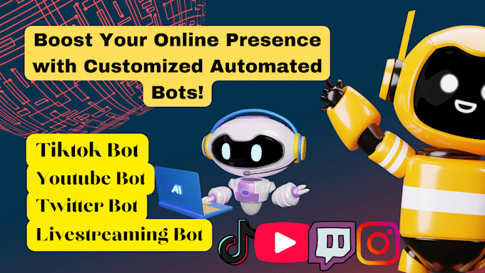 Do automated tiktok bot, youtube automation bot, instagram api bot ... Do automated tiktok bot, youtube automation bot, instagram api bot ...