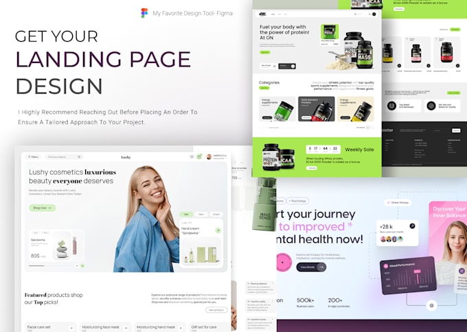 Design a professional and creative landing page using figma by ...
