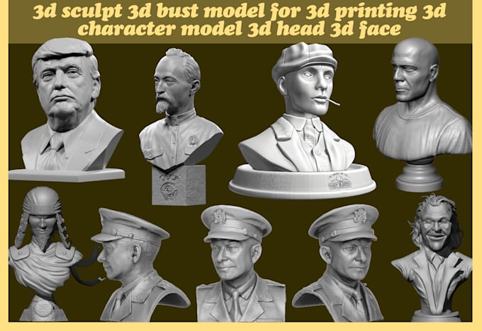 3d sculpt 3d bust model for 3d printing 3d character model 3d head 3d ...
