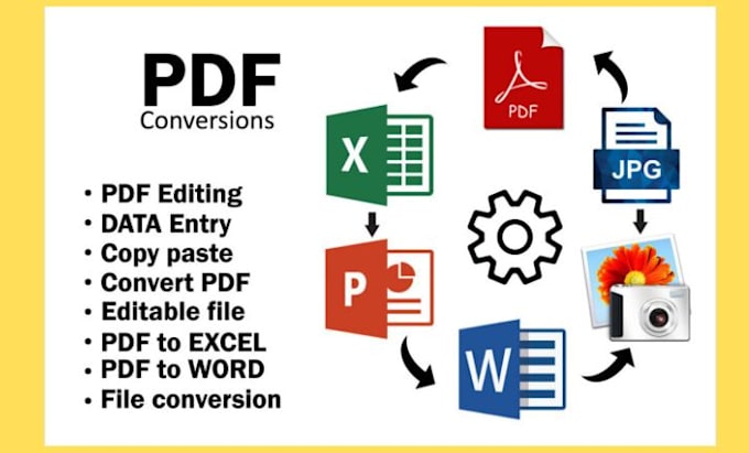 Convert pdf to excel, word, spreadsheet, file conversion, data entry typing work by Golden ...