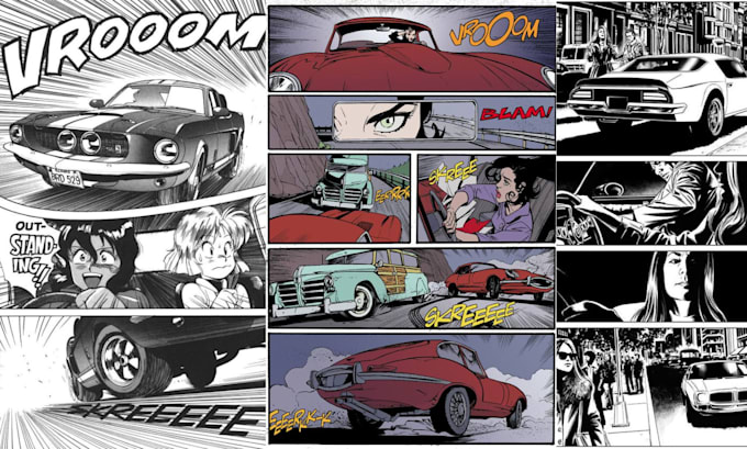 Draw comic page, comic panel, comic art, storyboard, comic art ...