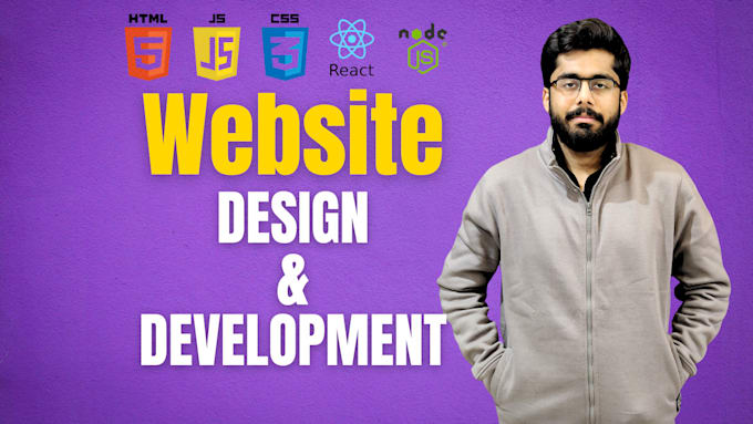 Design And Develop Your Website In Html Css Javsacript React And Node Js By Salimushtaq