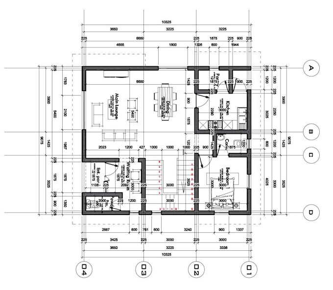 Draw architectural blueprints, 2d floor plans in autocad by Aurimas ...