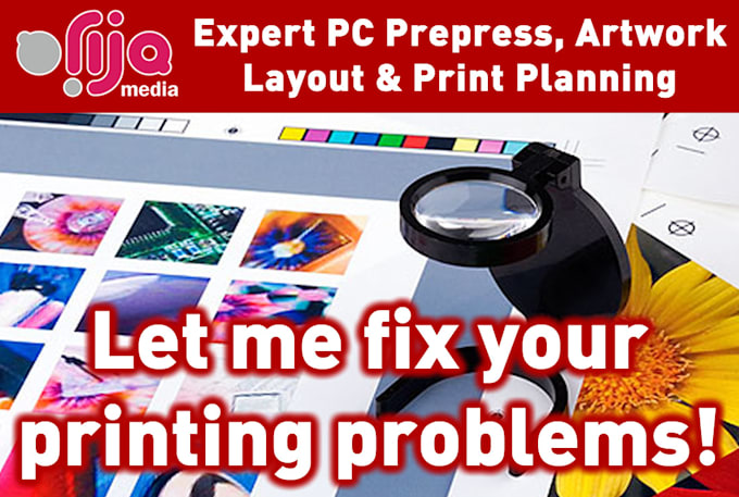 Expert pc prepress layout and print planning, artworking 40 years ...