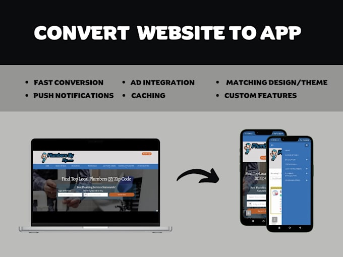 Convert website to mobile app by Designwith1ca | Fiverr