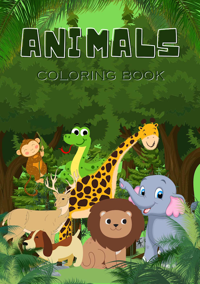 Do childrens animals coloring book by Siehsm | Fiverr