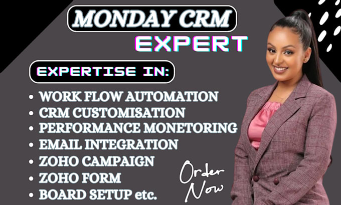Setup monday crm, salesforce, zoho forms, email flows campaign by Lovelyn_anna | Fiverr