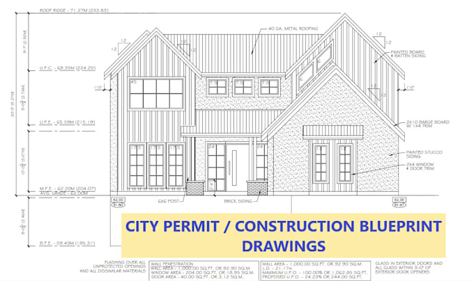 Prepare permit, construction blueprint, architecture drawing by Farhajbutt | Fiverr