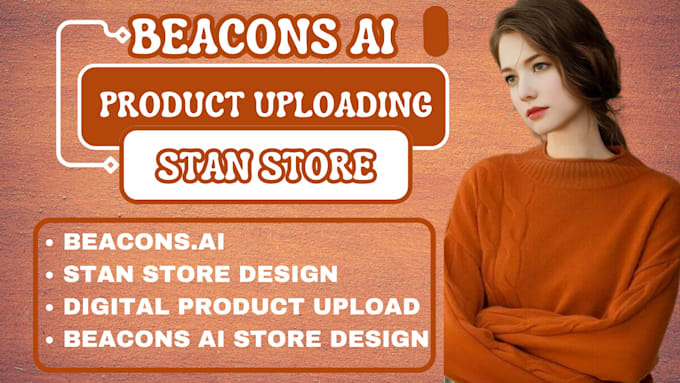Beacons store design, beacons digital product upload, beacons, stan ...