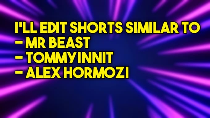 Edit you a youtube short similar to mr beast and many more by ...