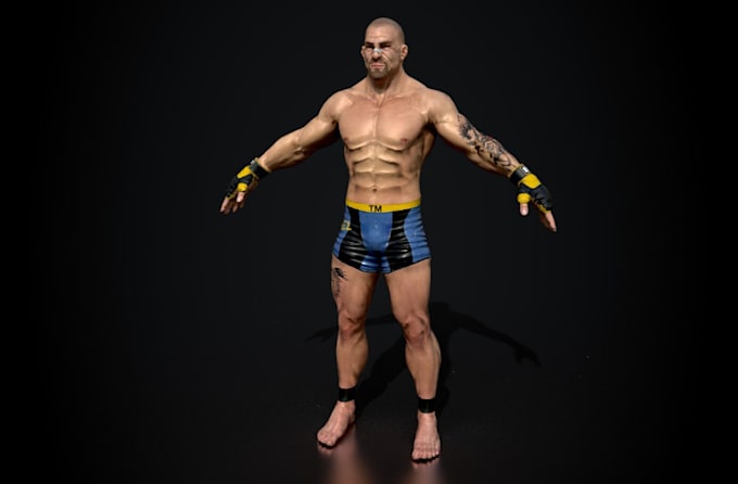 Build stylized 3d game character with clean topology, texture 3d model ...