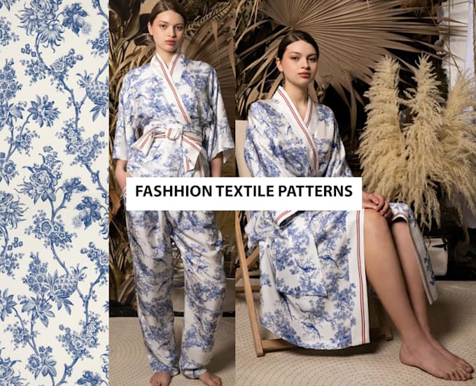 Create a toile de jouy unique pattern for your textile design for you ...