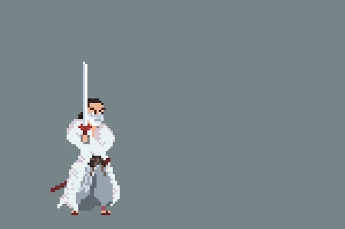 Create pixel art character animation sprite sheet for you by ...