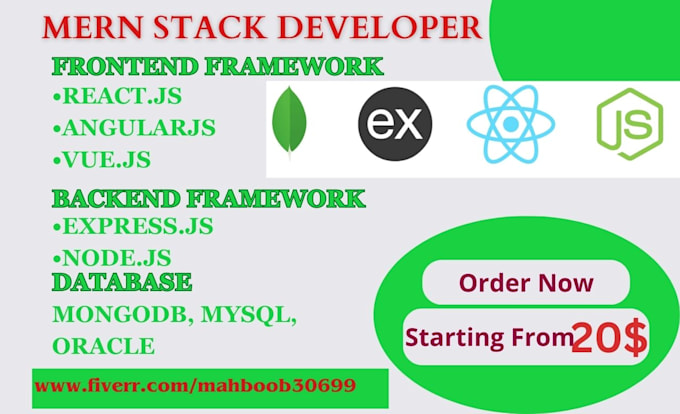 Develop Mern Stack Modern Website Reactjs Nodejs Mongodb Nextjs Expressjs By Mahboob30699