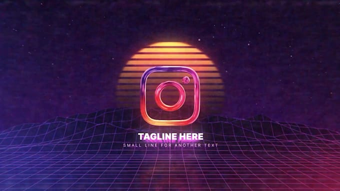 Create 80s vhs retro intro animation video of your text, logo or brand ...