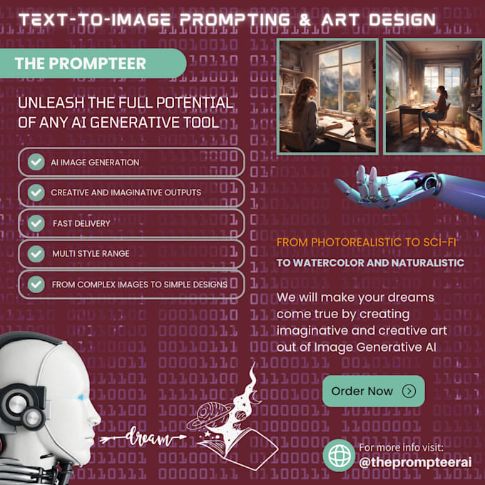 Create ai generated art and pictures using ai models by Theprompteer ...