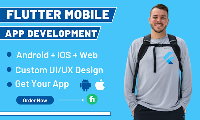 Develop hybrid app in flutter for both android and ios by Anjam_wp | Fiverr