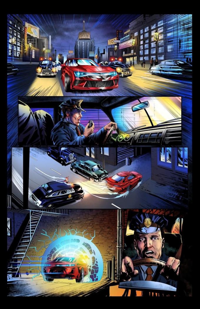 Illustrate realistic comic book, character design, storyboard, graphic ...